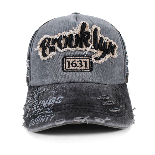Distressed "Kings County" Brooklyn Cap | Adjustable Brooklyn Hat (9 Co ...