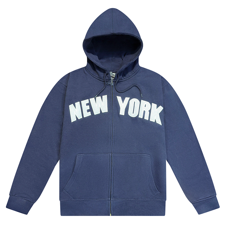 Embroidered Grayscale Zip-up New York Hoodie | NYC Hoodie (8 Colors ...